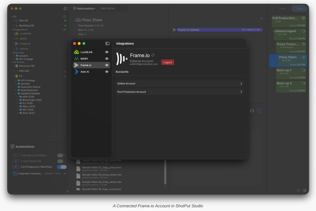 Native Frame.io Integration Now Available in ShotPut Studio - Imagine ...