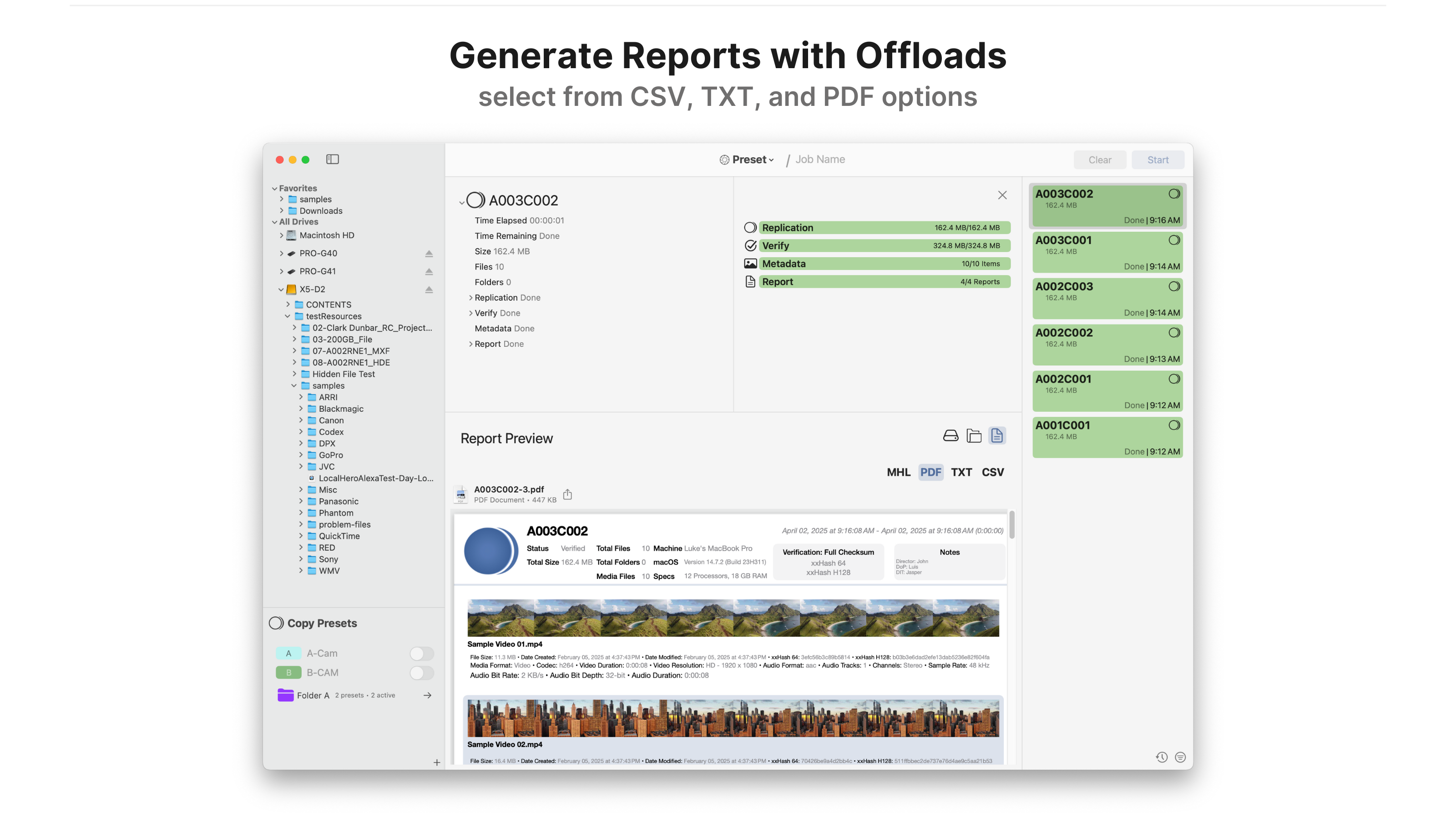 ShotPut Pro for Mac - Offload media to your Mac - Imagine Products